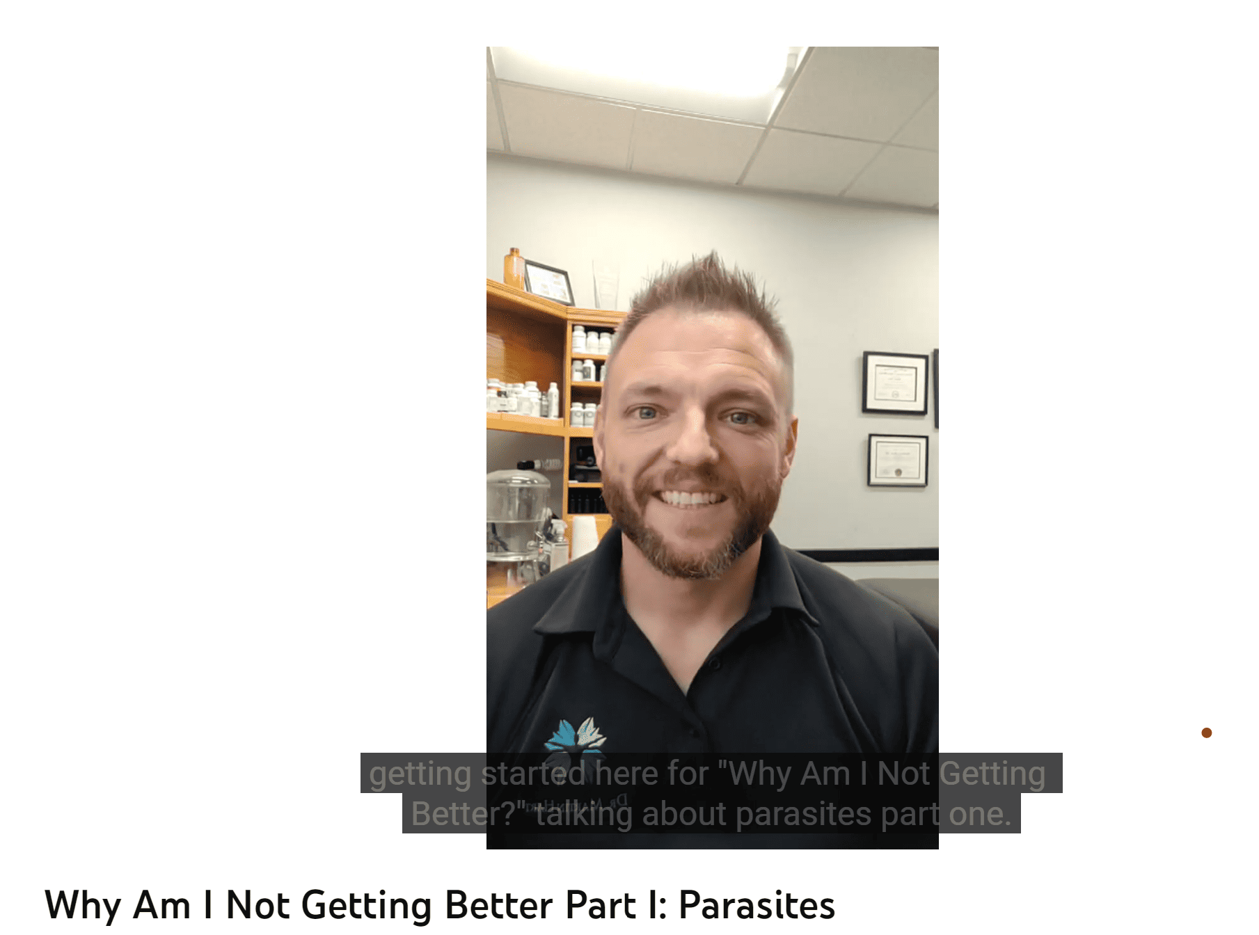 Dr. Hart’s Instagram LIVE on Parasites